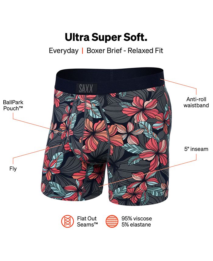 SAXX Men's Ultra Super Soft Relaxed Fit Boxer Briefs - Macy's
