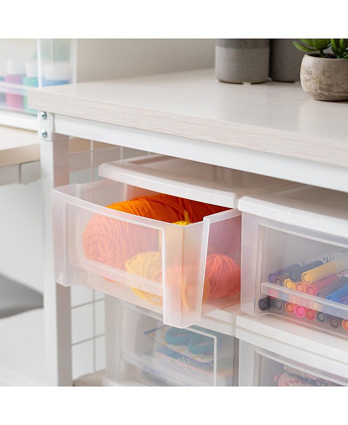 IRIS USA 7qt/1.75gal Plastic Stacking Drawer, White - Macy's