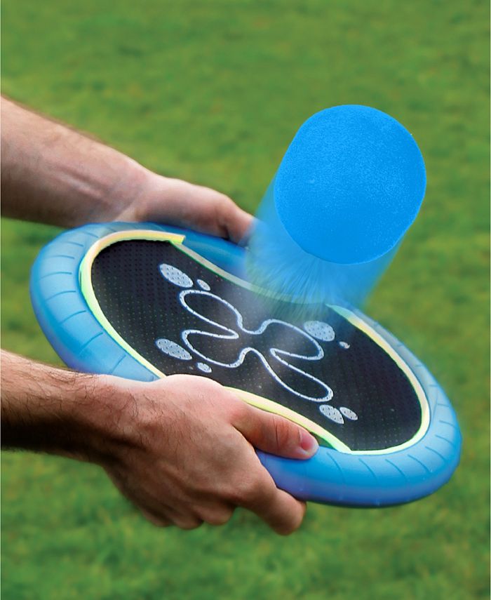 Black Series Trampoline Paddle Ball and Flying Disc Set, Indoor Outdoor ...