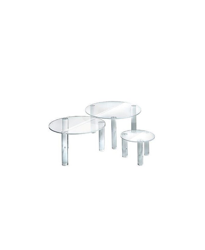 Azar Displays 3-Piece Acrylic Small Round Riser Set - Macy's