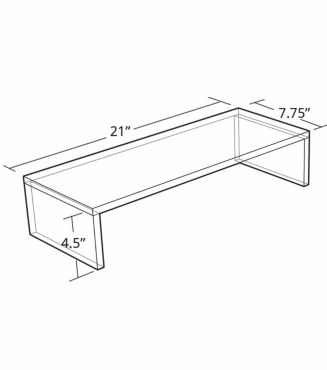 Azar Displays Clear Acrylic Monitor Riser 21"W x 7.75"D x 4.5"H - Macy's