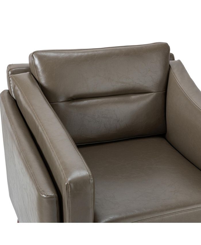 Hulala Home Nunnally Mid-Century Modern style Armchair with Solid Wood ...