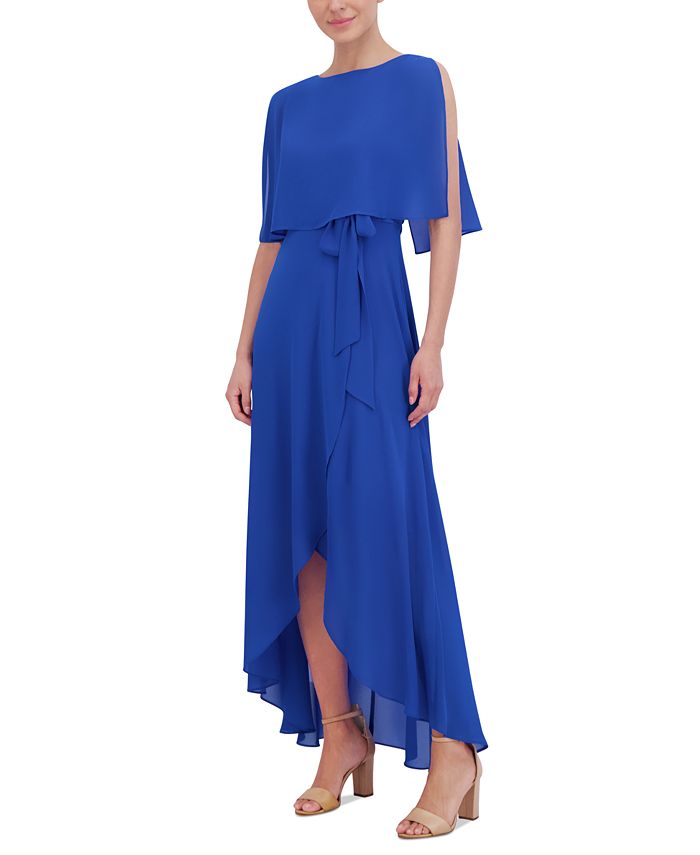 Jessica Howard Women's Canopy-Sleeve High-Low Maxi Dress - Macy's