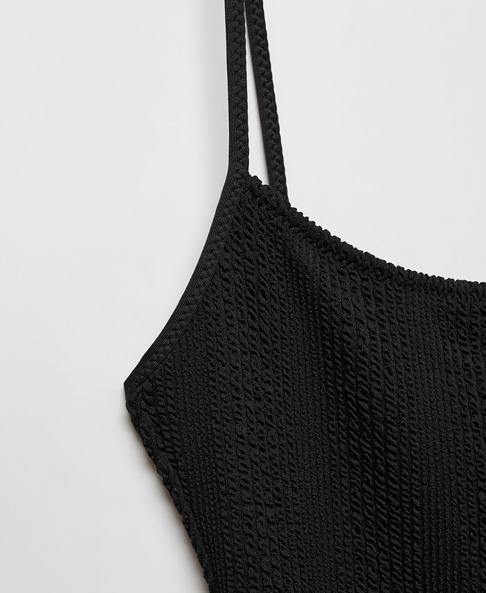 MANGO Women's Textured Swimsuit - Macy's