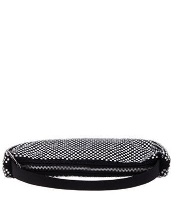 Nina Half Moon Crystal Netting Bag - Macy's