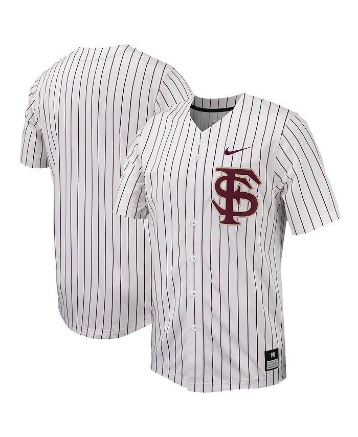 Nike Men's White, Garnet Florida State Seminoles Pinstripe Replica Full ...