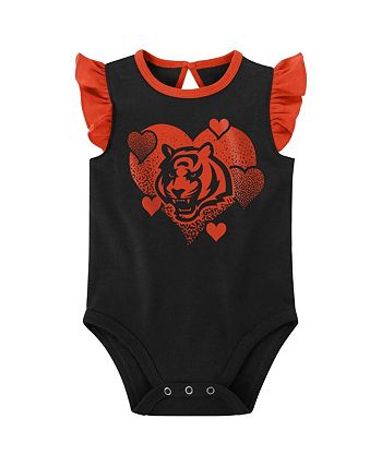 Outerstuff Baby Girls Black, Orange Cincinnati Bengals Spread the Love ...