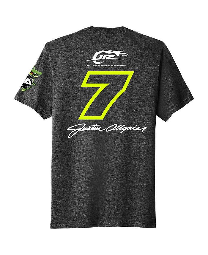 JR Motorsports Official Team Apparel Men's Heather Black Justin ...