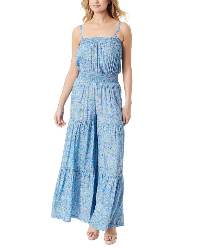 Jessica Simpson Women's Devyn Strapless Smocked Jumpsuit - Macy's