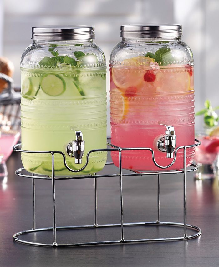 Style Setter Liam Double Beaded Dispensers with Stand - Macy's