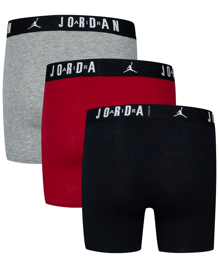 Jordan Big Boys Flight Dri-Fit Cotton Core Boxer Briefs, Pack of 3 - Macy's