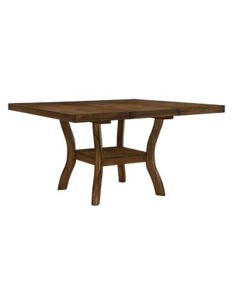 Simplie Fun Transitional Brown Finish Dining Table With Lower Display ...