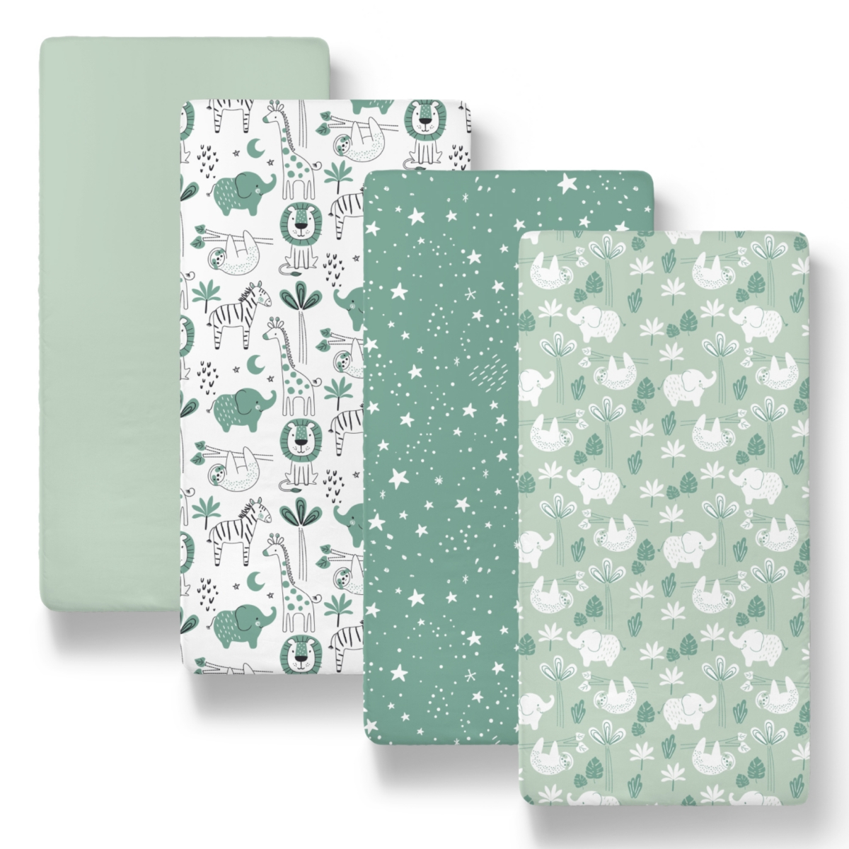 Click here for The Peanutshell Green Safari Bassinet Sheets for N... prices