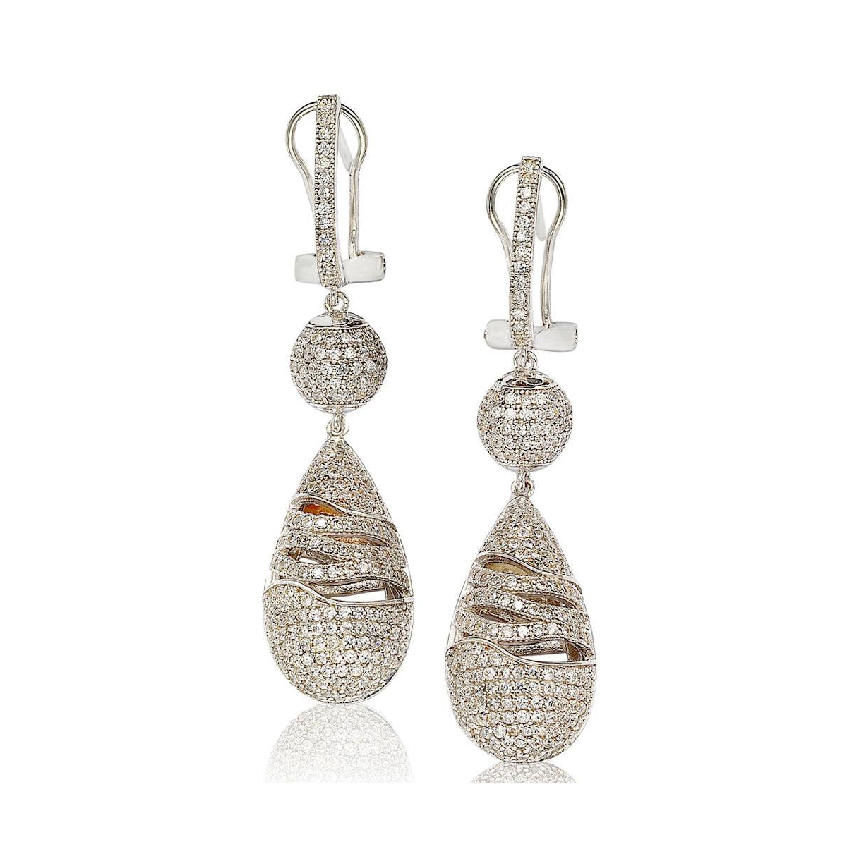 Click here for Suzy Levian Sterling Silver Cubic Zirconia Puffed... prices