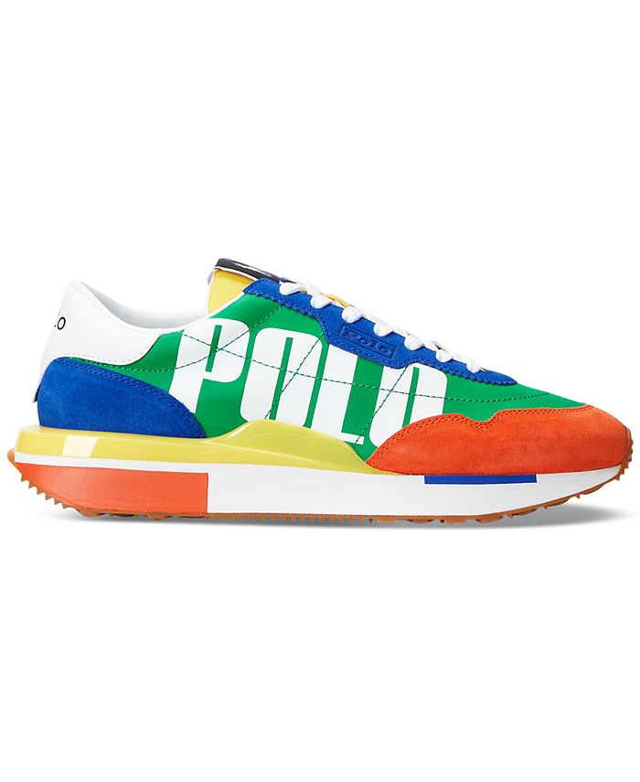 Polo Ralph Lauren Men's Train 89 Logo Colorblocked Lace-Up Sneakers ...