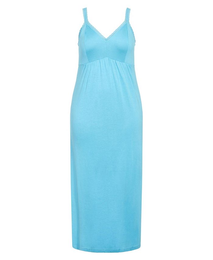 Avenue Plus Size Lace Trim Maxi Sleep Dress Macys