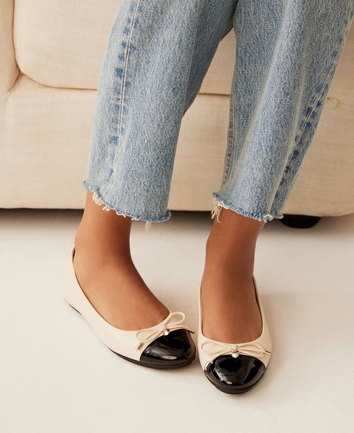 Anne Klein Women's Luci Cap Toe Ballet Flats - Macy's