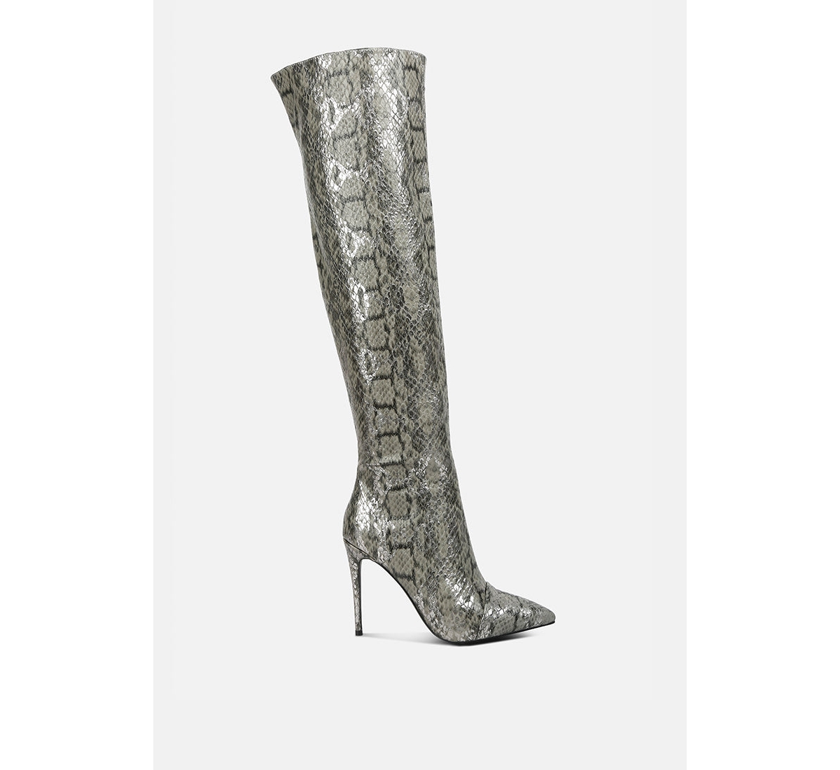 Click here for Womens Catalina Snake Print Stiletto Knee Boots -... prices