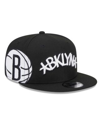 Men's New Era Black Brooklyn Nets Side Logo 9FIFTY Snapback Hat - Macy's