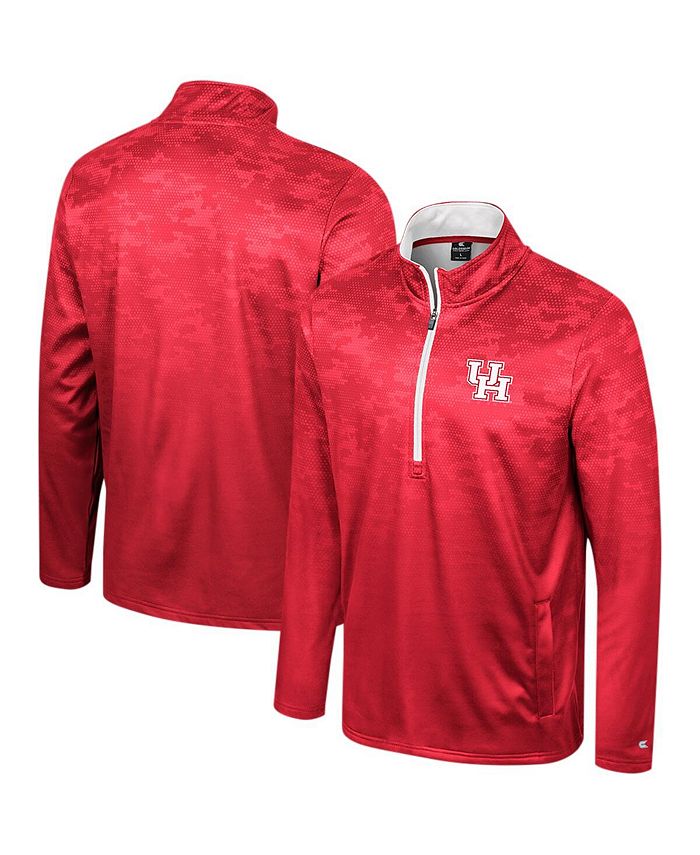 Colosseum Men's Red Houston Cougars The Machine Half-Zip Jacket - Macy's
