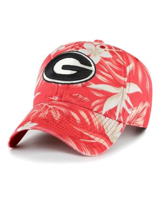 Men's '47 Brand Red Georgia Bulldogs Tropicalia Clean Up Adjustable Hat ...