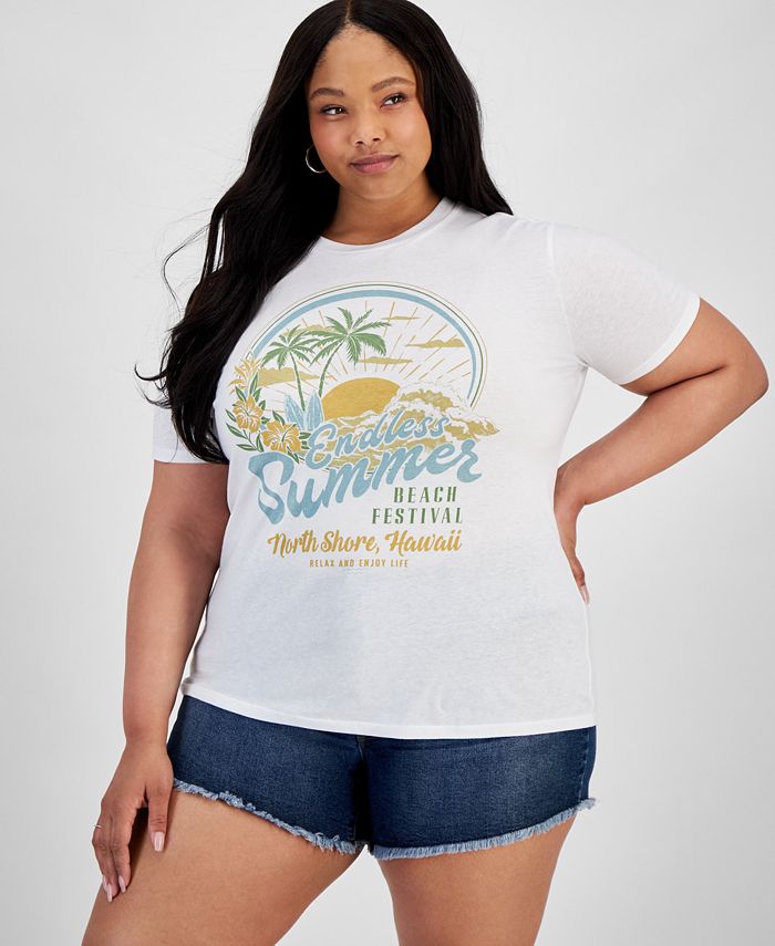 Love Tribe Trendy Plus Size Endless Summer Graphic T Shirt Macys