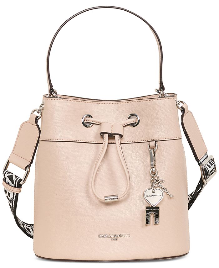 KARL LAGERFELD PARIS Adele Medium Bucket Bag - Macy's