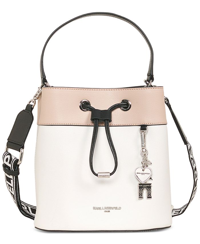 KARL LAGERFELD PARIS Adele Medium Bucket Bag - Macy's