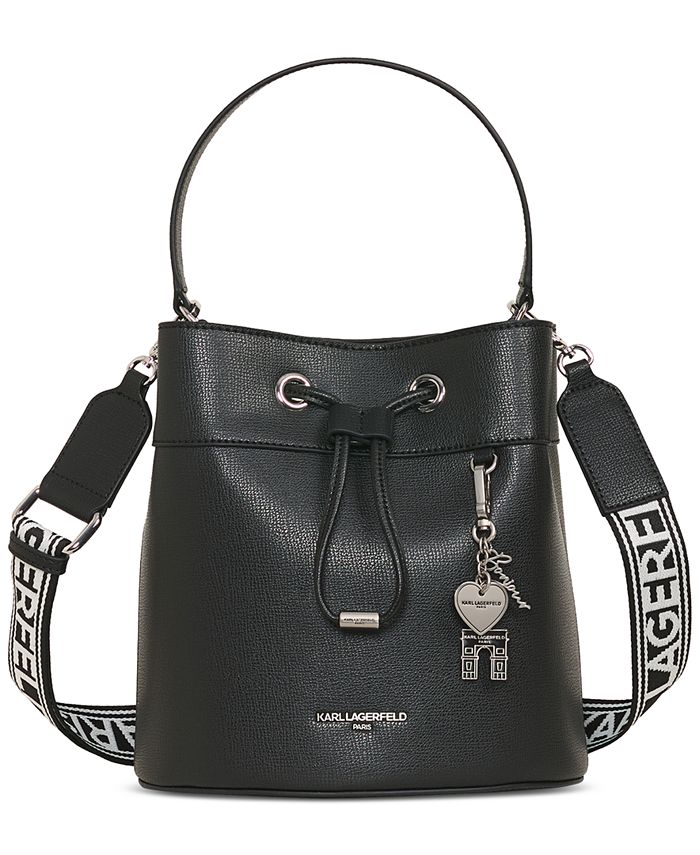 KARL LAGERFELD PARIS Adele Medium Bucket Bag - Macy's