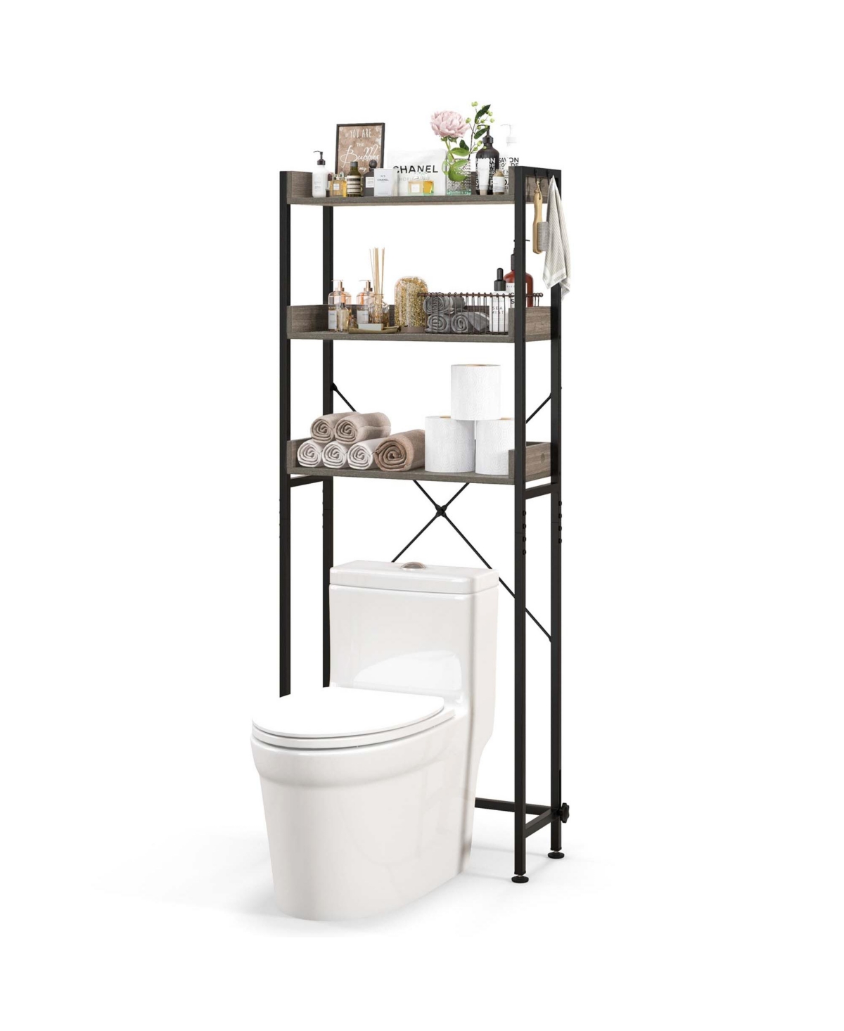Click here for 3-Tier Over-The-Toilet Bathroom Shelf Metal Frame... prices
