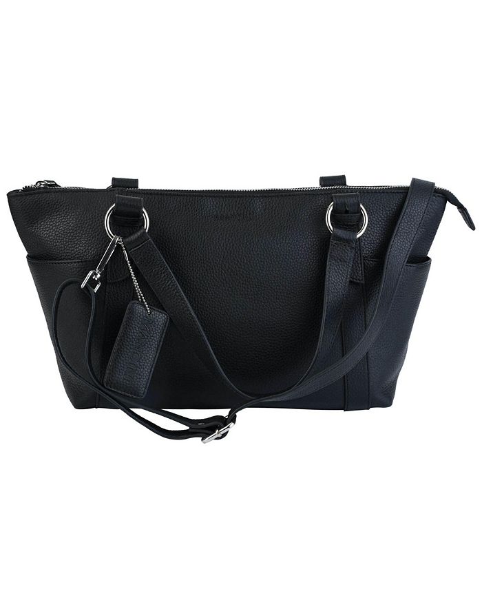 Mancini Pebble Amelia Leather Crossbody Handbag - Macy's