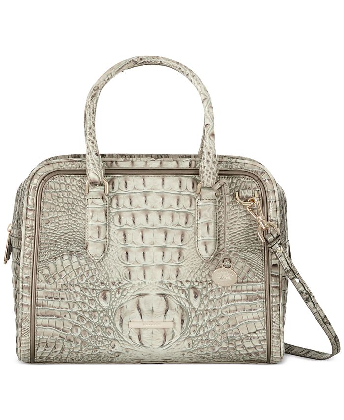 Brahmin Marissa Fairest Grey Breakwater Small Leather Satchel - Macy's