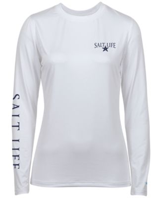 Salt Life Women's Amerilove Star Long-Sleeve Performance T-Shirt - Macy's