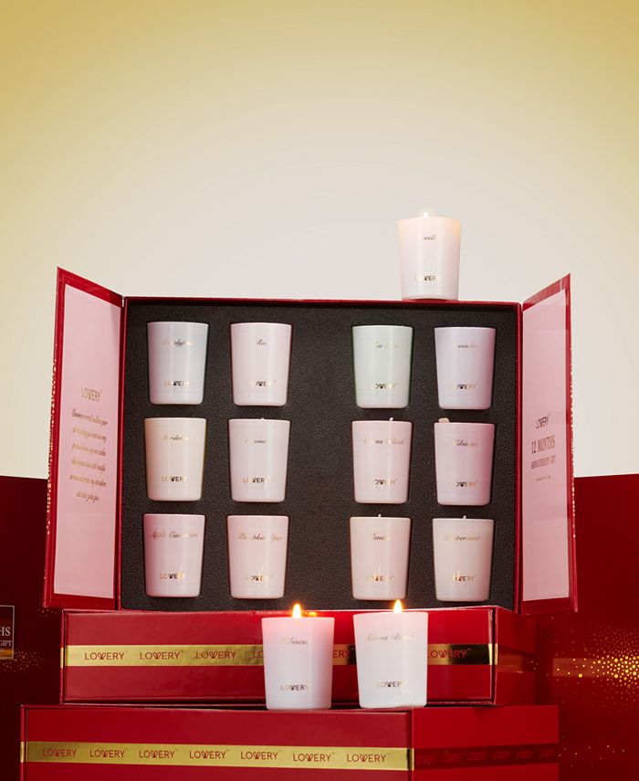 Lovery 12-Pc. Unique Scented Aromatherapy Soy Candles Gift Set - Macy's