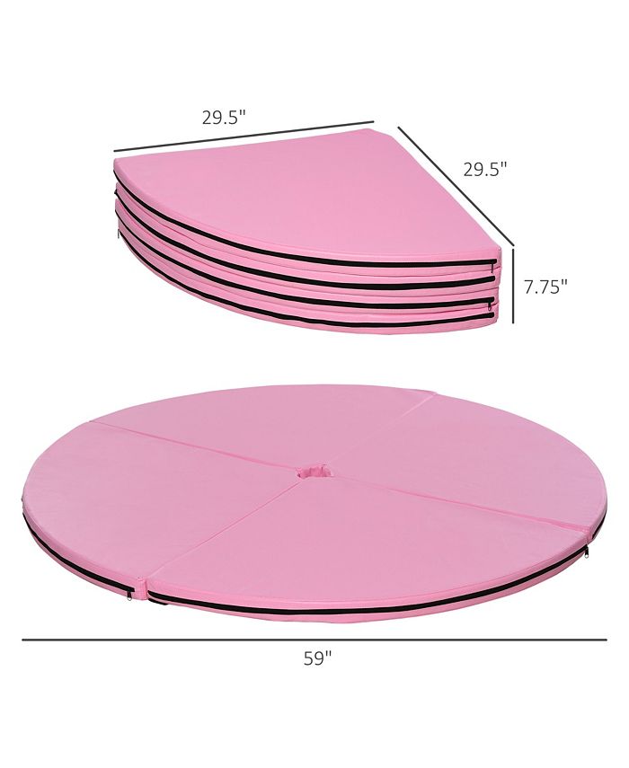 Soozier 2"T x 5"W Foldable Dance Pole Crash Mat, Portable Round Pole ...