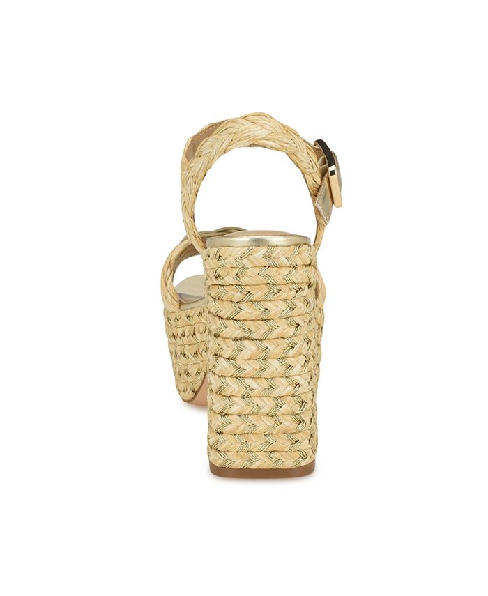 Nine West Women's Jolane Block Heel Round Toe Dress Sandals - Macy's