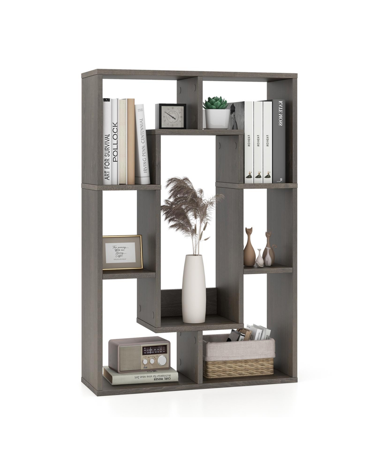 Click here for 7-Cube Geometric Bookshelf Modern Decorative Open... prices