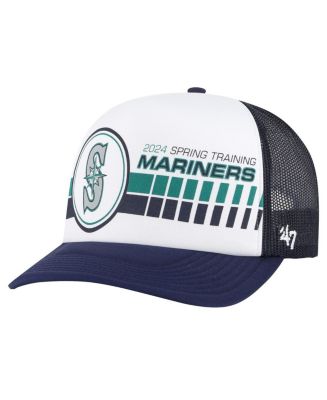 Men's '47 Brand White, Navy Seattle Mariners 2024 Spring Training Foam ...