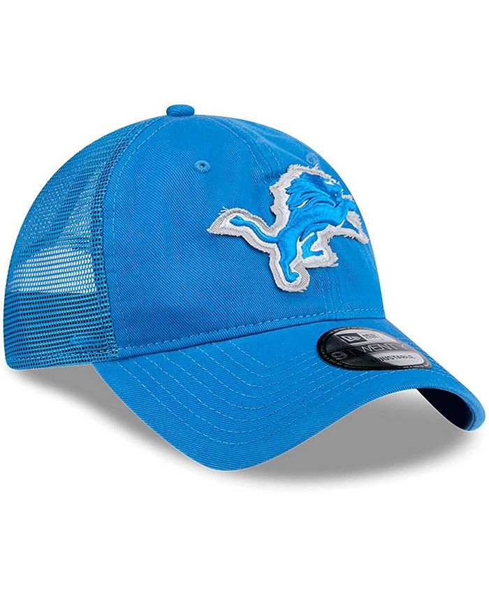 New Era Men's Blue Distressed Detroit Lions Game Day 9TWENTY Adjustable ...