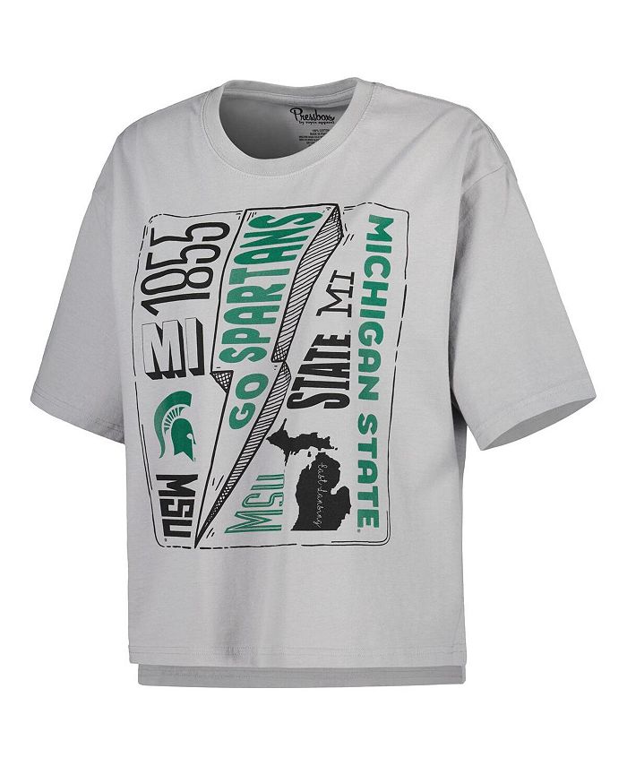 Pressbox Women's Silver Michigan State Spartans Rock & Roll School of ...