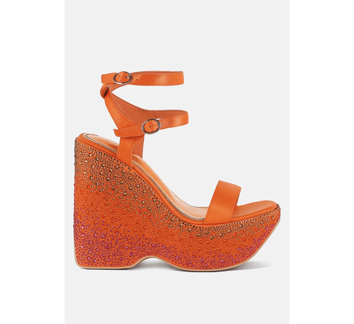 Click here for richness rhinestones embellished ultra high wedge... prices