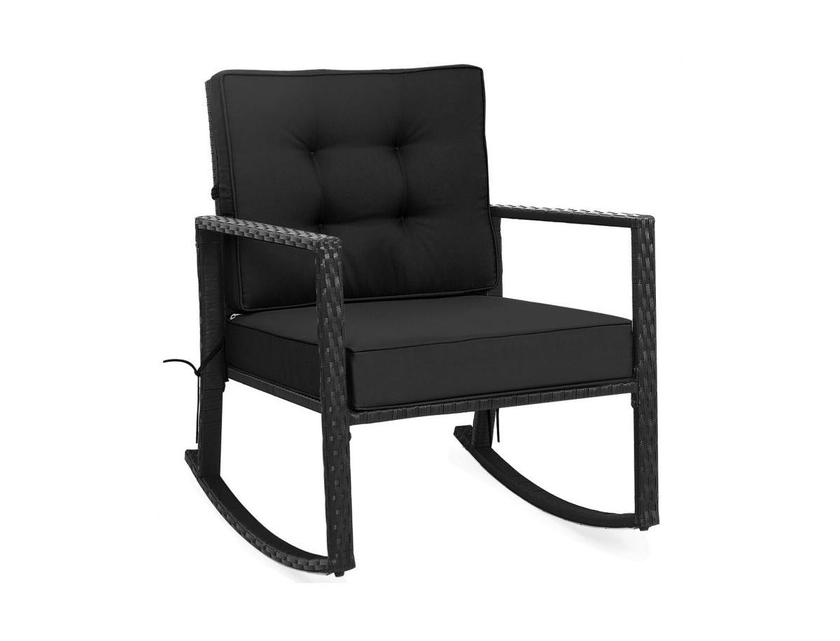 Click here for Slickblue Patio Rattan Rocker Outdoor Glider Rocki... prices