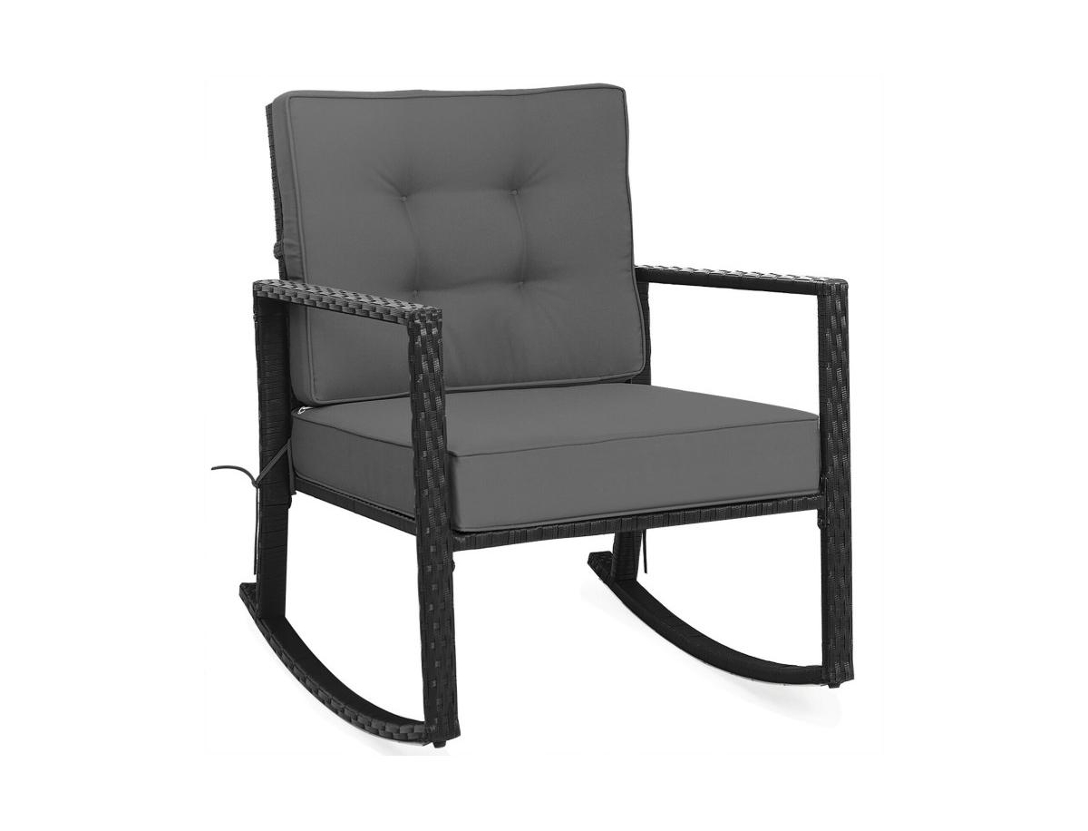 Click here for Slickblue Patio Rattan Rocker Outdoor Glider Rocki... prices