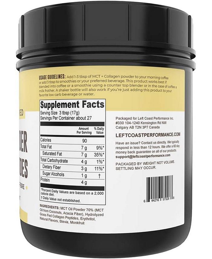 Left Coast Performance LCP MCT Oil Powder | Collagen Peptides - Macy's