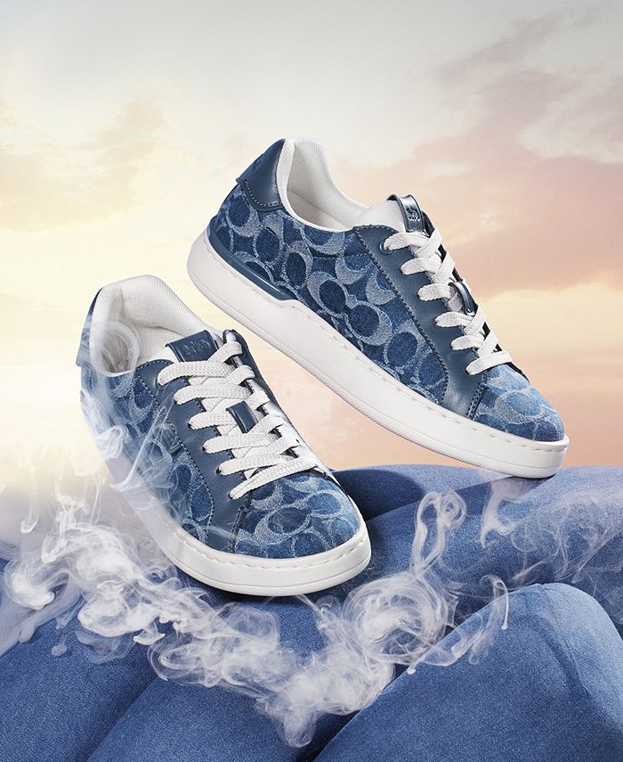COACH Women's Lowline Lace Up Low Top Signature Sneakers - Macy's