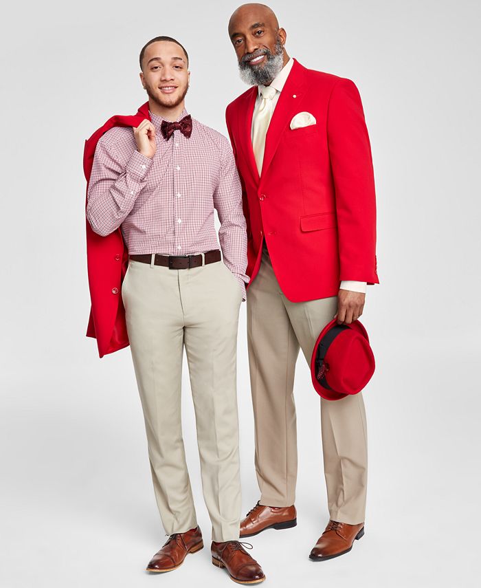 Tayion Collection Men's Crimson & Cream Career Collection - Macy's