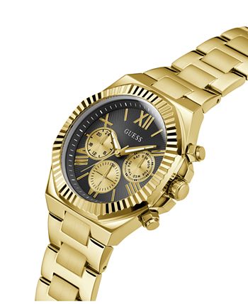 GUESS Men's Multi-Function Gold-Tone 100% Steel Watch, 44mm - Macy's