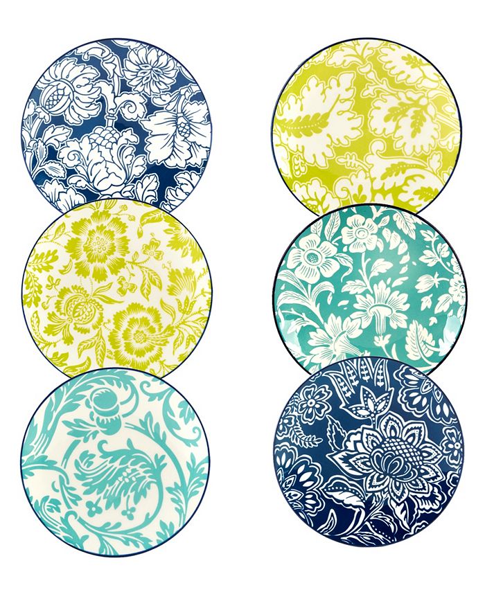 Certified International Tapestry Canape Plates, Set of 6 - Macy's