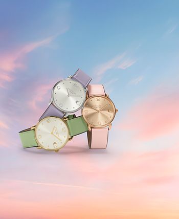 COACH Women's Elliot Pink Leather Watch 36mm - Macy's