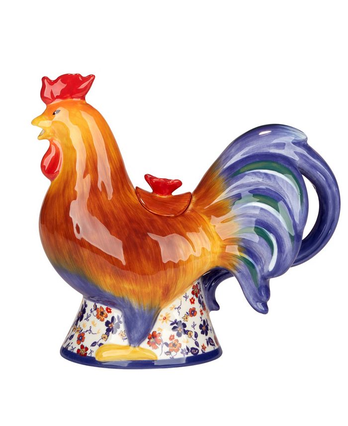 Certified International Morning Rooster 3-D Rooster Teapot - Macy's